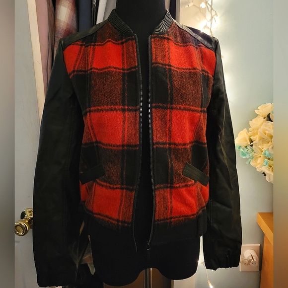 Bernardo | Jackets & Coats | Collection By Bernardo Red And Black Plaid ...